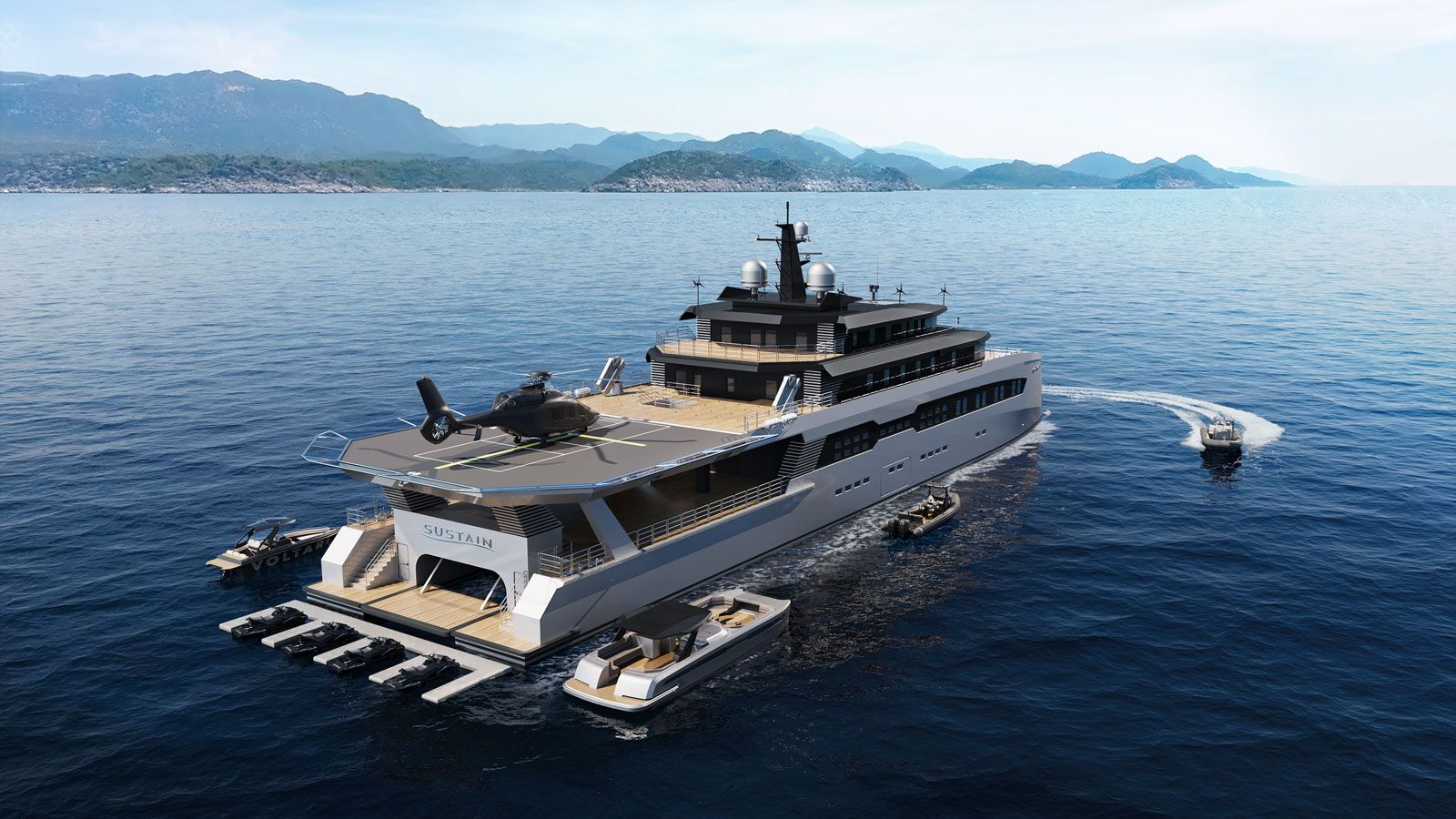 Shadowcat reveals 69m catamaran Sustain concept